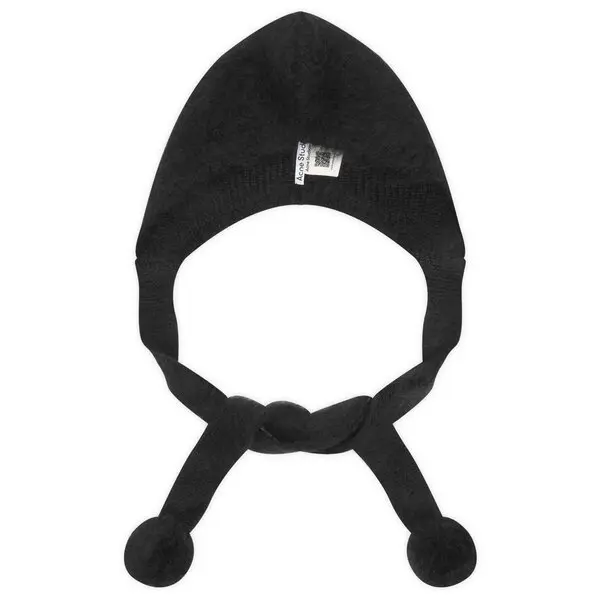 Acne Studios Klavad Fluffy Beanie Hat & Scarf - Black