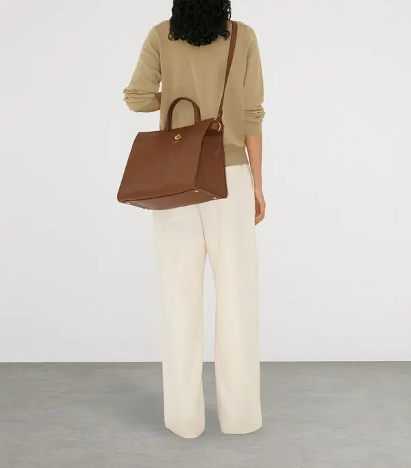 Burberry Calfskin Cotswolds Tote Bag - Brown