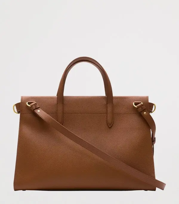 Burberry Calfskin Cotswolds Tote Bag - Brown