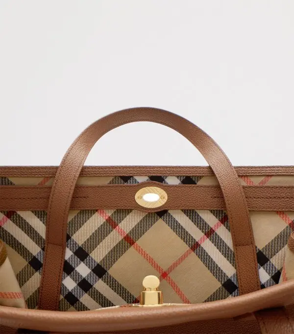 Burberry Calfskin Cotswolds Tote Bag - Brown