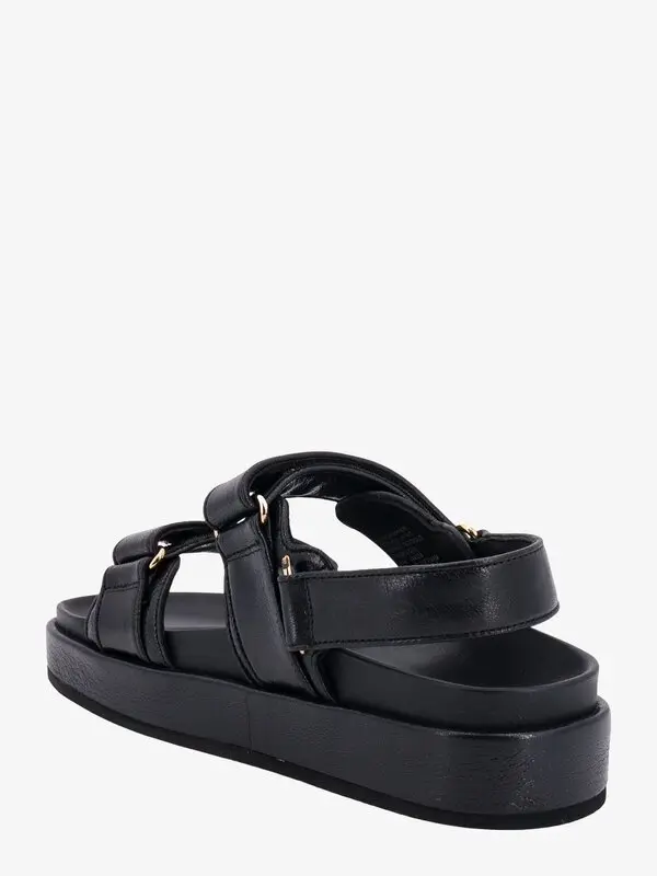 Tory Burch Kira Leather Sandals - Black