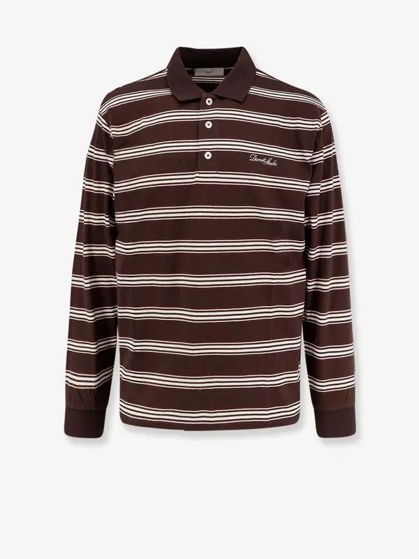 DUNST Striped Cotton Polo Shirt