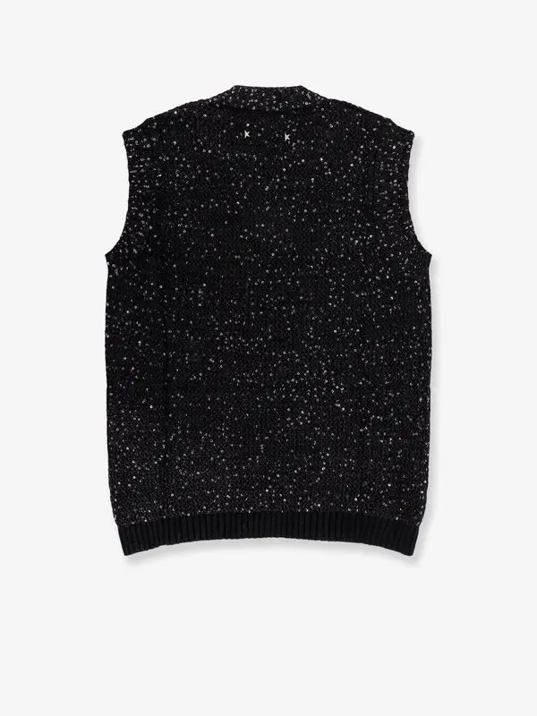 GOLDEN GOOSE Melyssa Sleeveless Sequined Sweater - Black