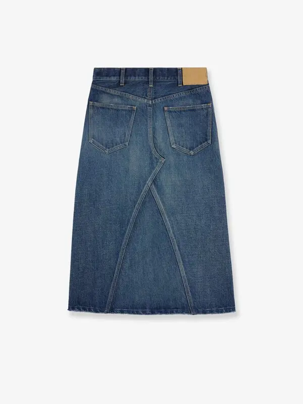 Celine Denim Midi Skirt