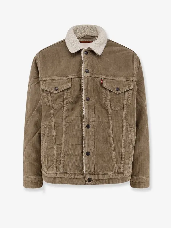 LEVI'S Corduroy Jacket With Faux Fur Lining - Beige