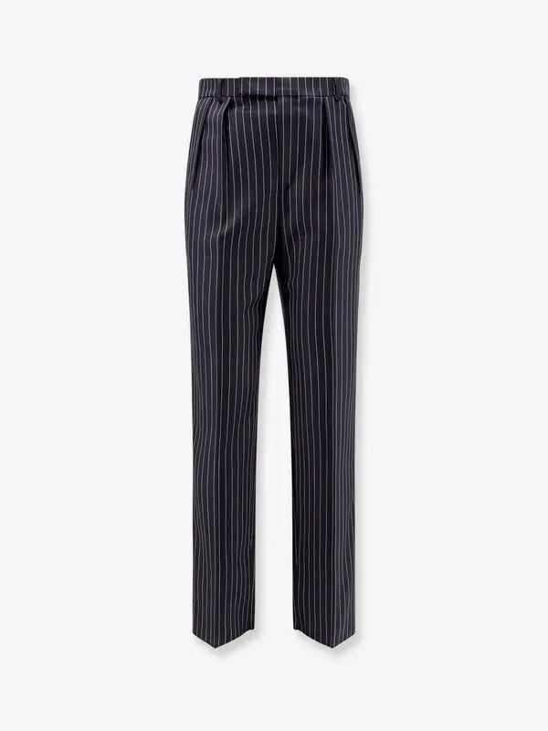Celine Pinstriped Wool Trousers