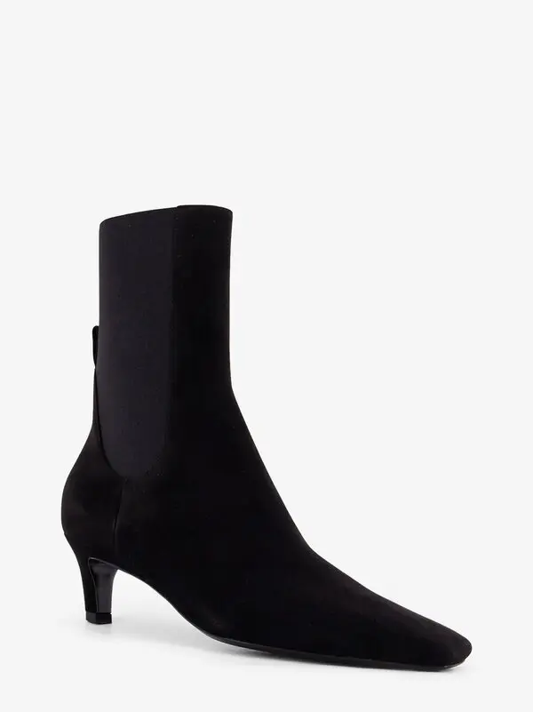 TOTEME Suede Squared Toe Heeled Boots