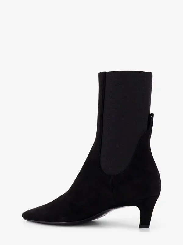 TOTEME Suede Squared Toe Heeled Boots