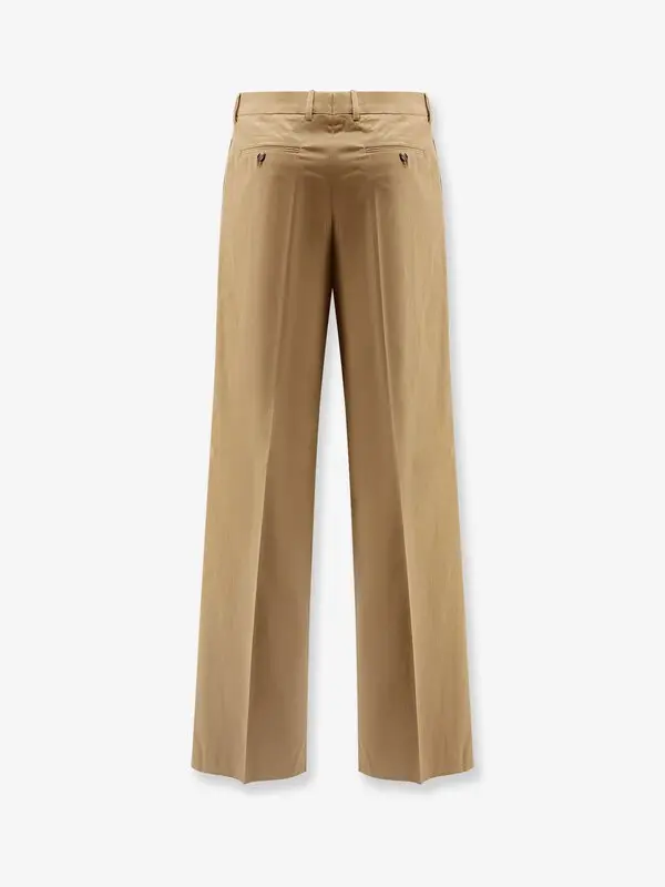 Celine Pleated Cotton Trousers