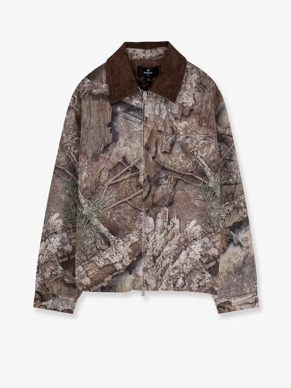 REPRESENT Cotton Jacket With Print - Brown