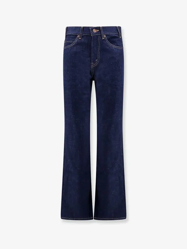 Celine Cotton Jeans With Leather Patch