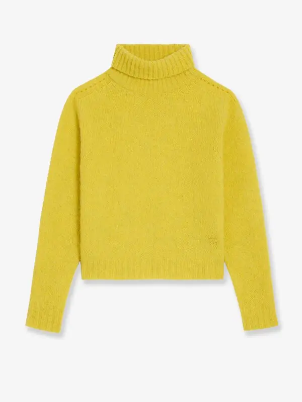 Celine Wool Turtleneck With Triomphe Embroidery