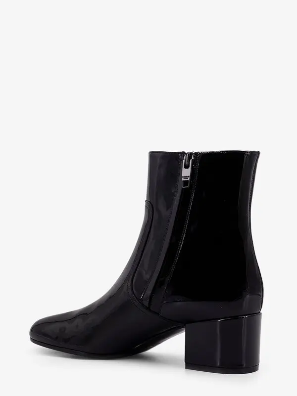 Celine Patent Leather Boots With Triomphe Logo