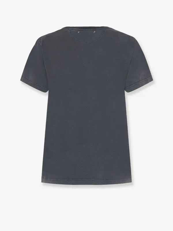 GOLDEN GOOSE Distressed Cotton T-shirt - Grey