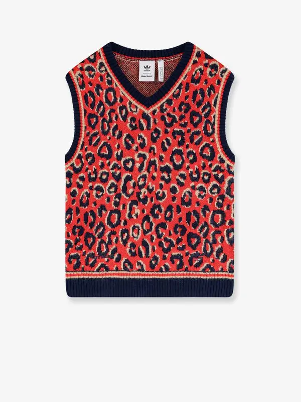 WALES BONNER X ADIDAS Wool-blend Animal Print Sweater Vest
