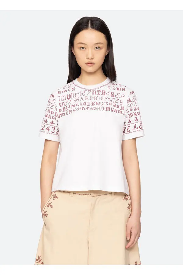 Sea Embroidered T-shirt