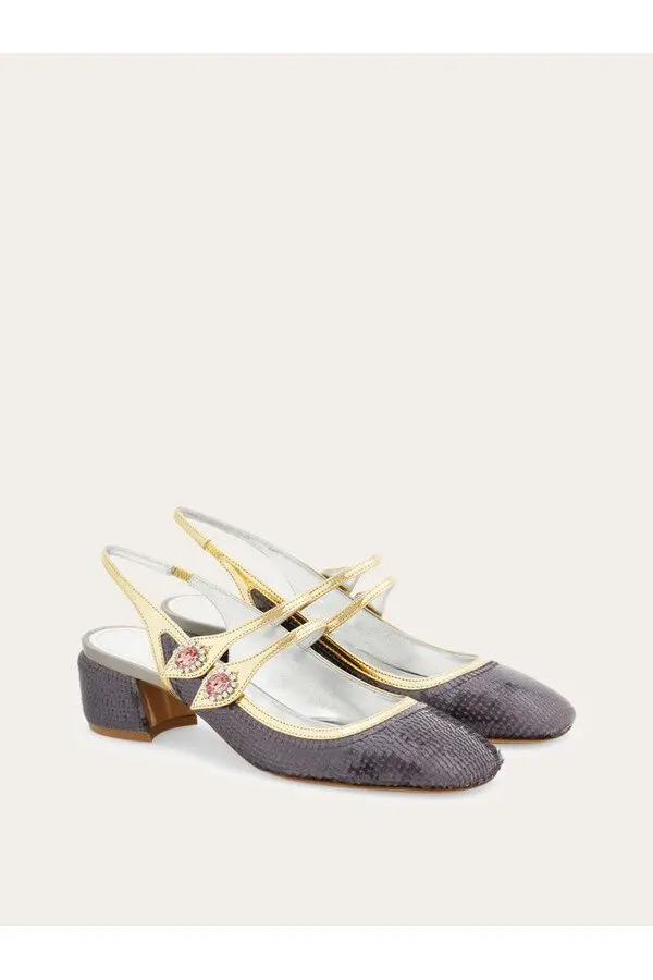 FERRAGAMO Sequin Embellished Slingback