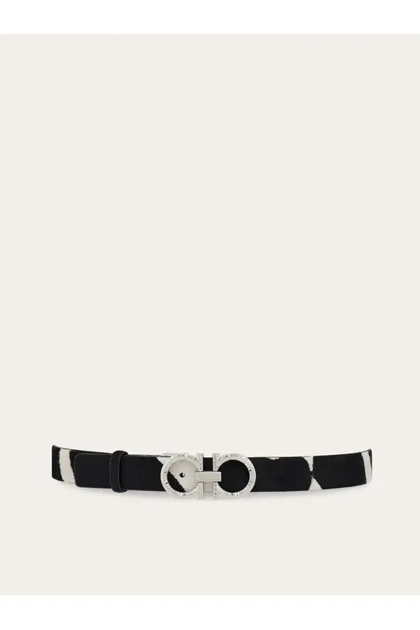 FERRAGAMO Adjustable Gancini Belt - Black