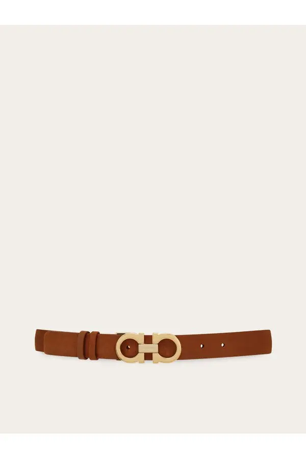 FERRAGAMO Adjustable Gancini Belt - Gold
