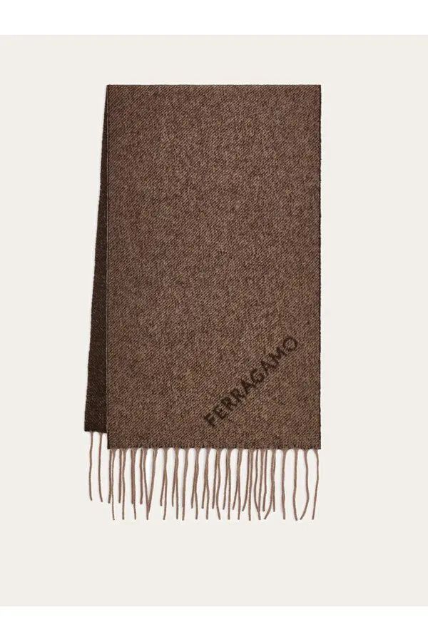 FERRAGAMO Jacquard Scarf - Natural