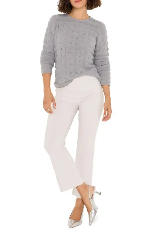 NIC+ZOE Cozy Waves Pointelle Sweater - Shark Grey