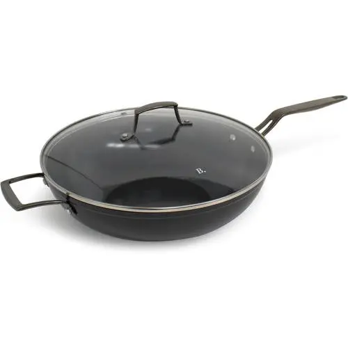 BLU. 12.6 Inch Wok With Lid - Black