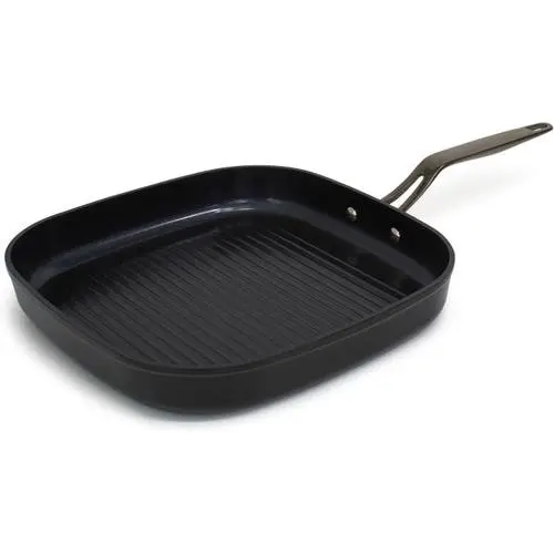 BLU. 11 Inch Nonstick Grill Pan Griddle - Black