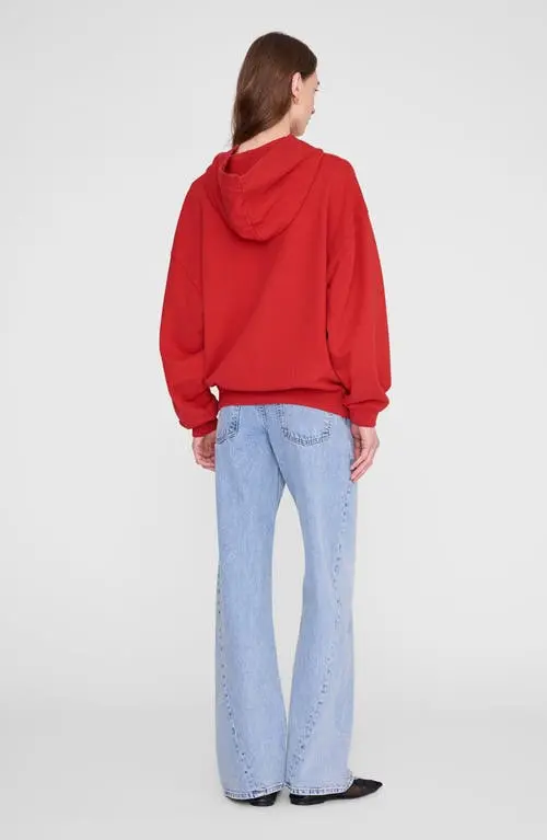 ANINE BING Harvey Oversized Hoodie - Tango Red