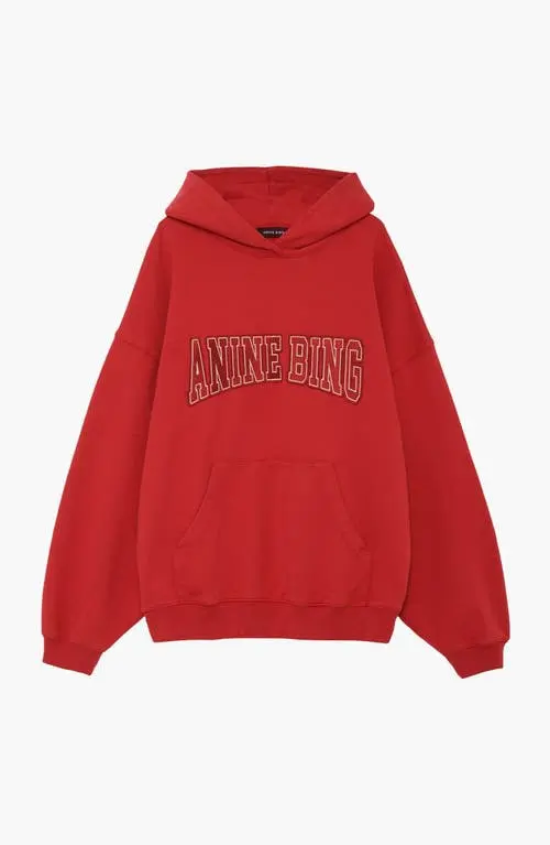 ANINE BING Harvey Oversized Hoodie - Tango Red