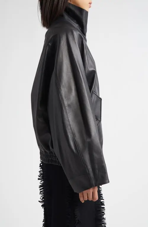 EENK Leather Bomber Jacket