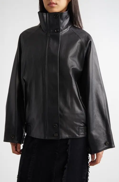EENK Leather Bomber Jacket