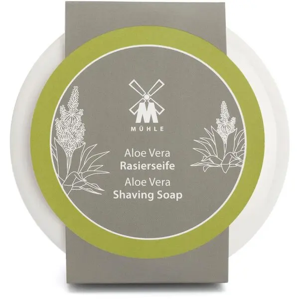 MUHLE Porcelain Dish With Aloe Vera Shaving Soap - White