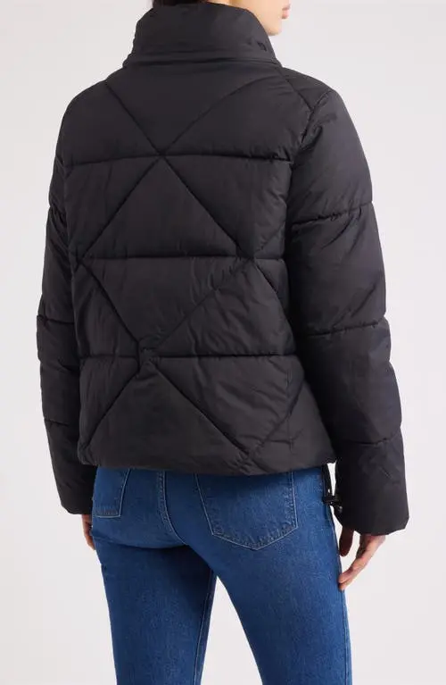 Sam Edelman Cropped Puffer Jacket - Black