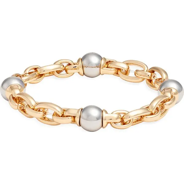 Nordstrom Orb Station Chain Stretch Bracelet - Silverold
