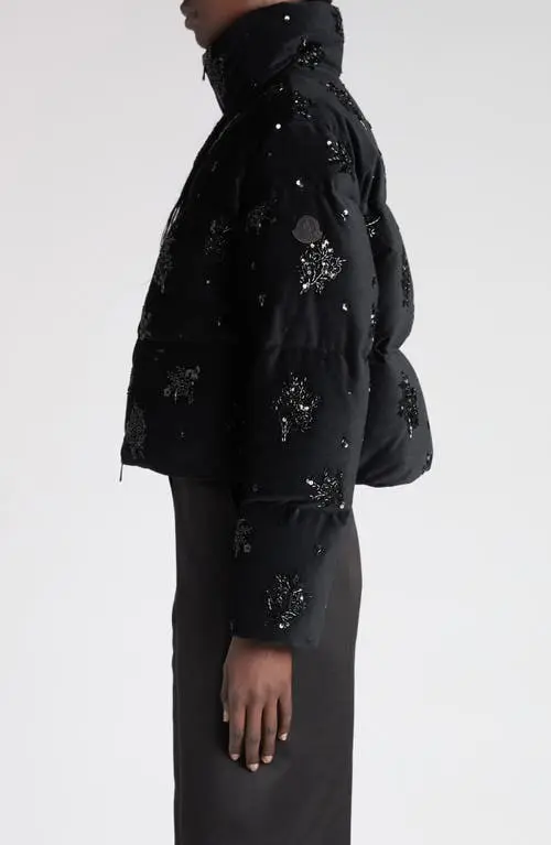 Moncler Nelles Embellished Down Jacket