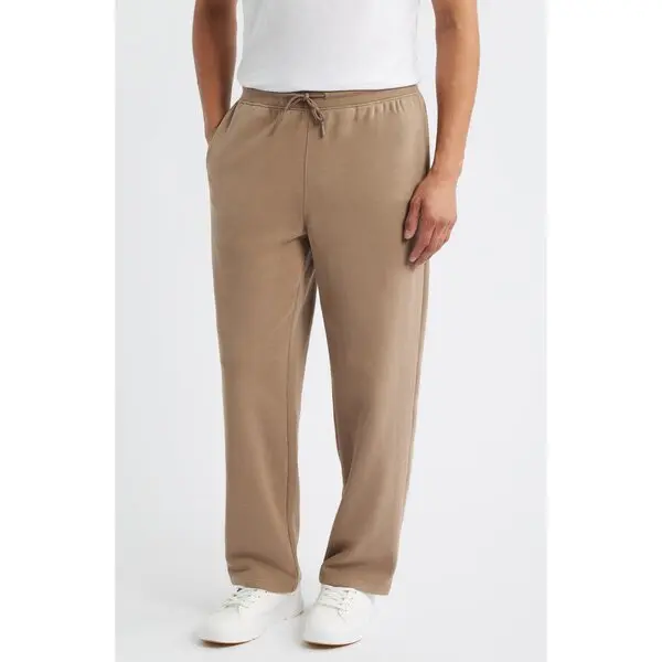 Zella Vital Fleece Pants - Tan Fossil