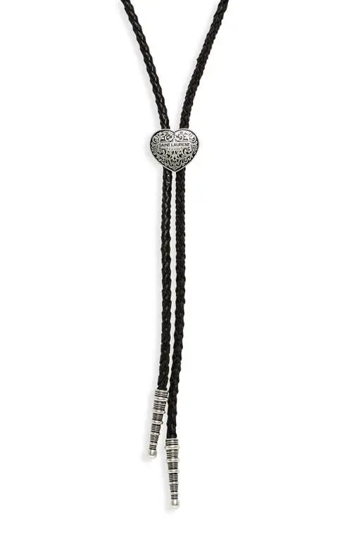 Saint Laurent Coeur Bolo Necklace - Nero