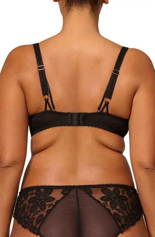 Simone Perele Embroidered Underwire Strappy Full Cup Plunge Bra