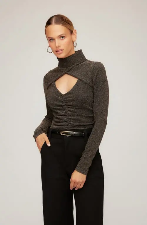 Fifteen Twenty Adina Metallic Crossover Top