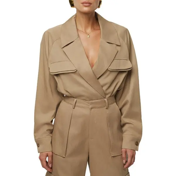JLUXLABEL Theory Bodysuit - Beige