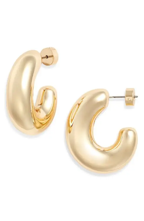 Nordstrom Oval Polished Hoop Earrings - Gold