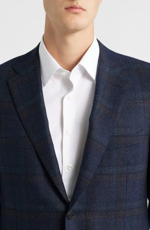 Canali Siena Regular Fit Plaid Sport Coat