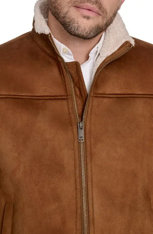 DOCKERS® Faux Shearling Zip-up Jacket