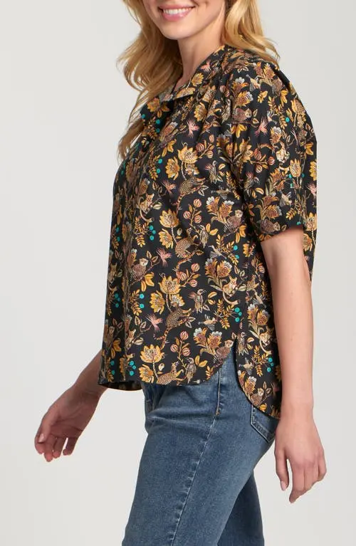 APNY Floral Print Popover Top