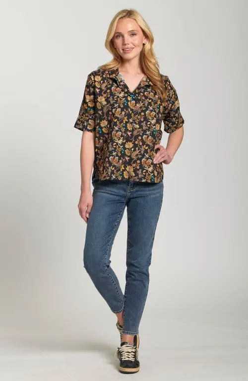 APNY Floral Print Popover Top