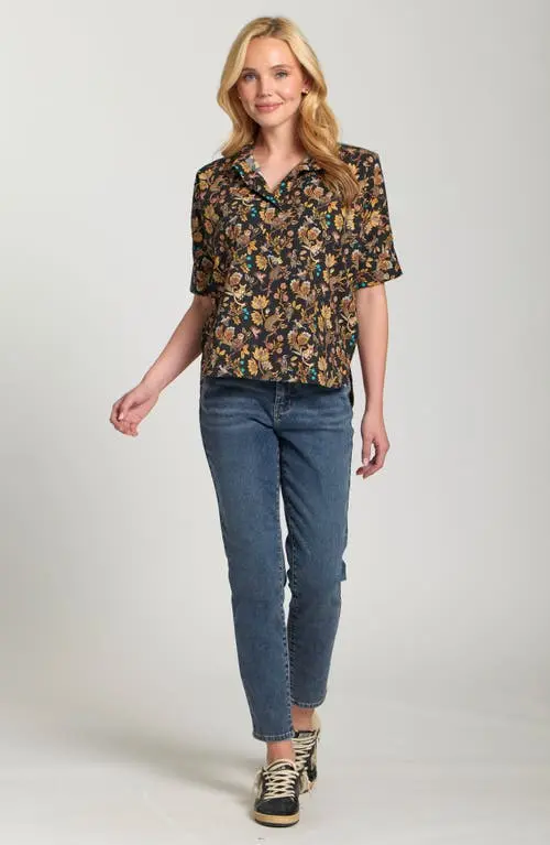 APNY Floral Print Popover Top