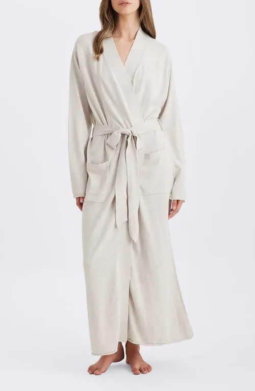 PAPINELLE Cotton & Cashmere Maxi Robe - Ecru