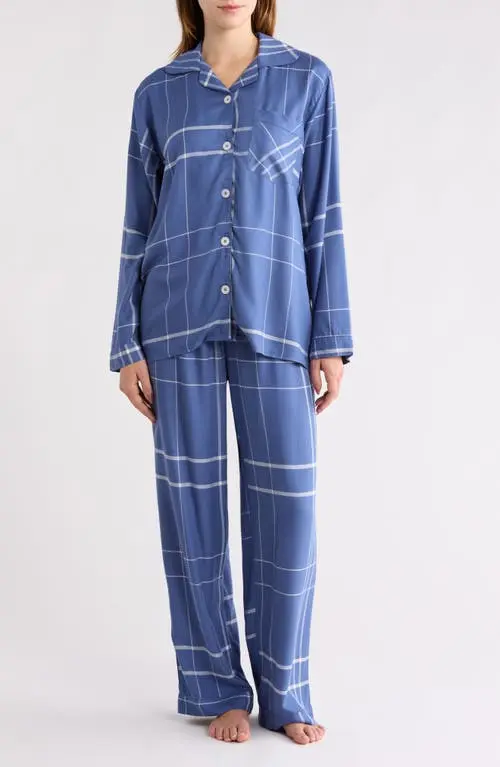 PAPINELLE Comfy Plaid Pajamas - Navy/biscuit