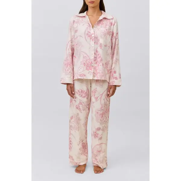 PAPINELLE Coco Cosy Brushed Cotton Blend Pajamas - Ecru