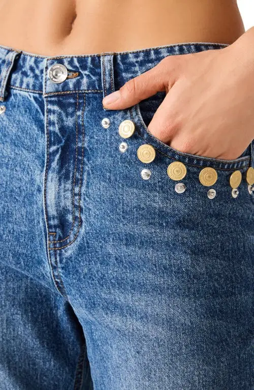 Steve Madden Irys Rivet Flare Jeans